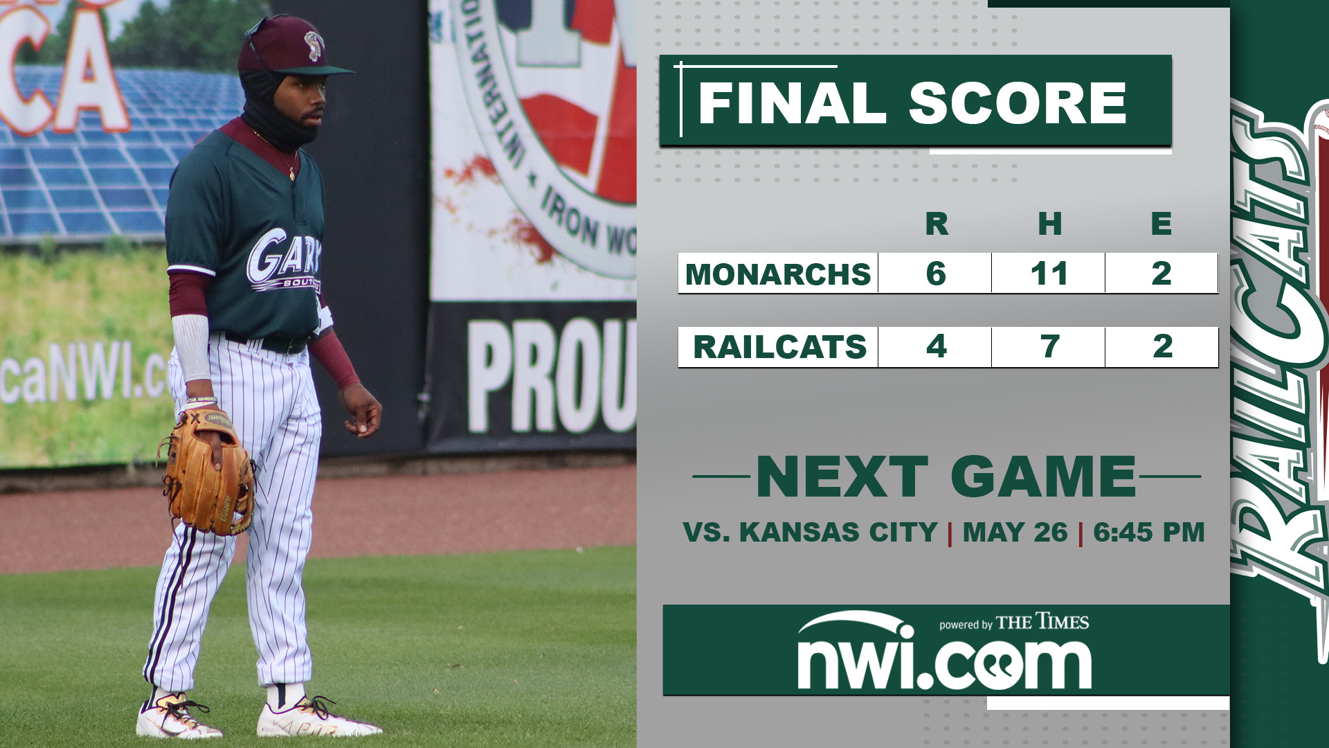 Monarchs Outlast RailCats in Extra-Inning Heartbreaker