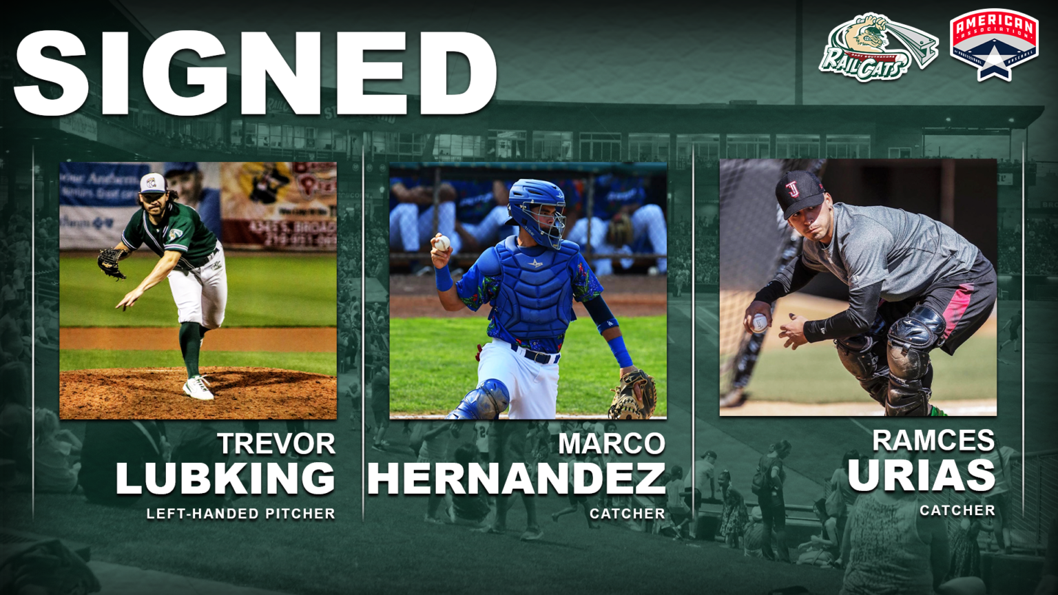 RailCats Boost Roster with Three Signings