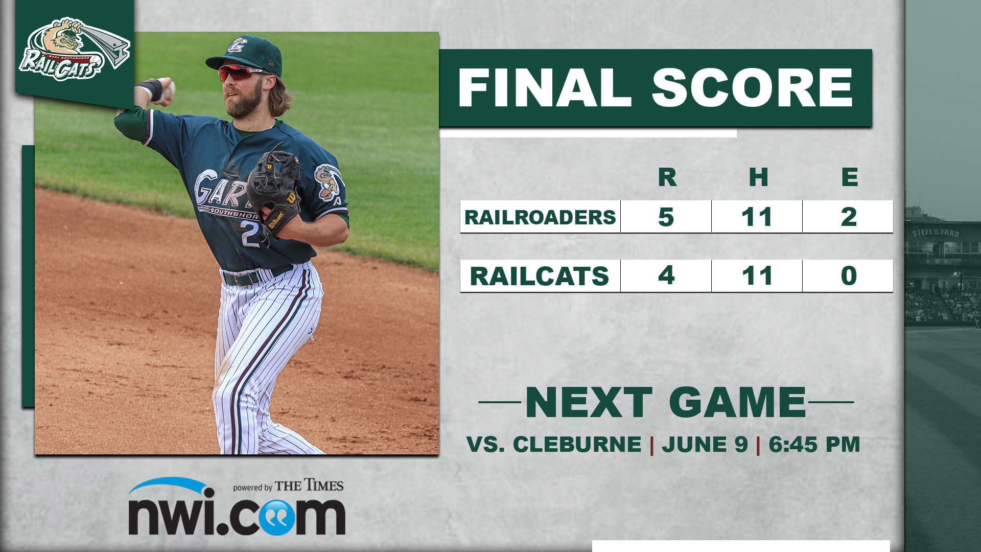 RailCats Drop Heartbreaker to Railroaders