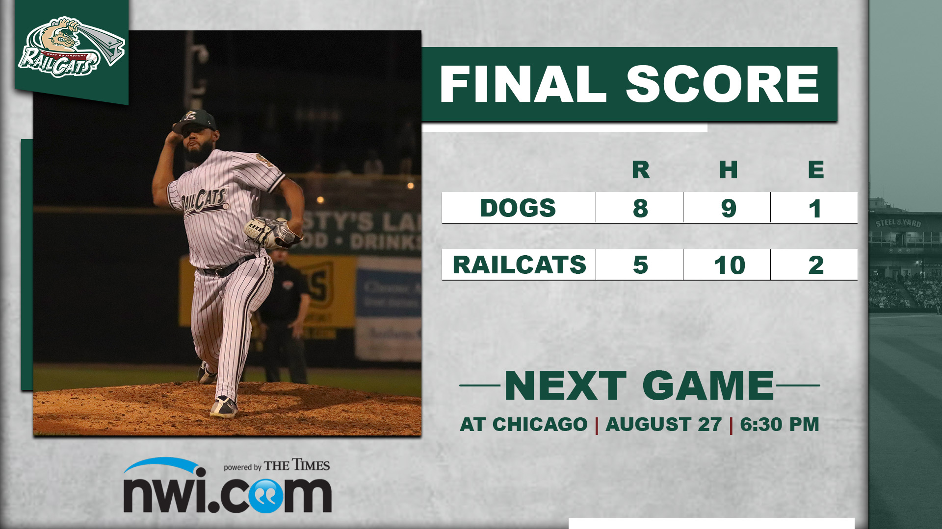 RailCats Conclude Home Slate in 2023, Fall to Dogs in Finale